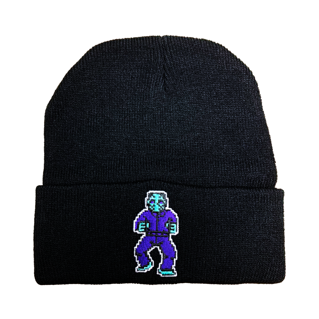 8-bit Jason Embroidered Beanie – UNMASKED
