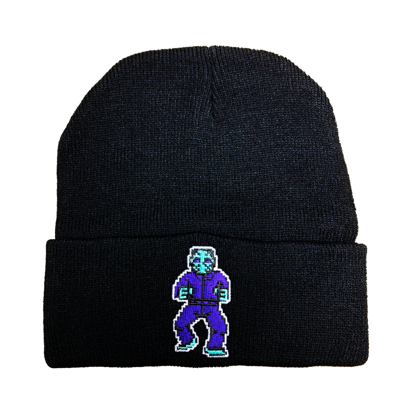 8-bit Jason Embroidered Beanie – UNMASKED