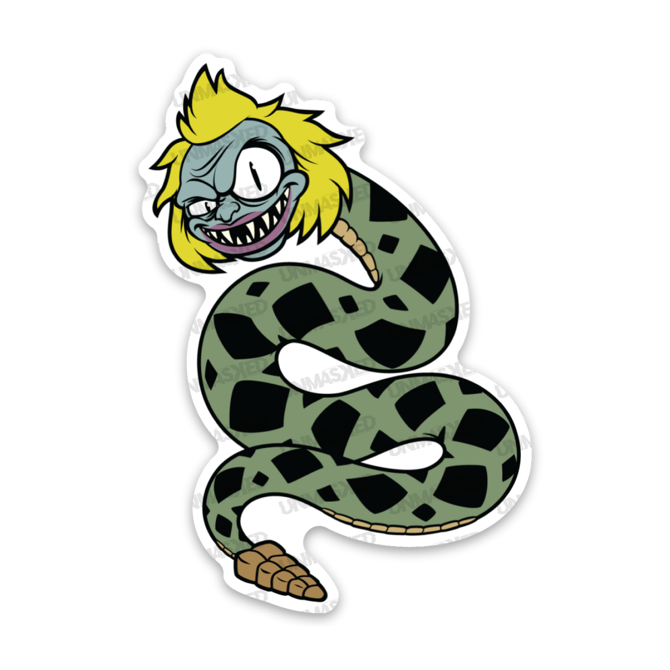 Beetlejuice Snake Sticker – UNMASKED