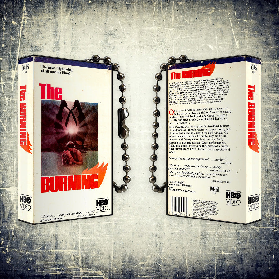 The Burning Mini VHS Keychain – UNMASKED