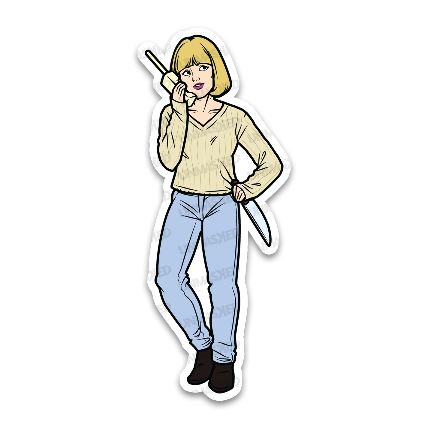 Casey Becker Sticker – UNMASKED