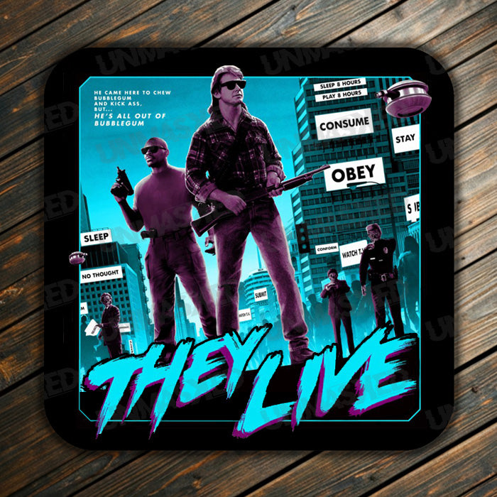 They Live Drink Coaster – UNMASKED